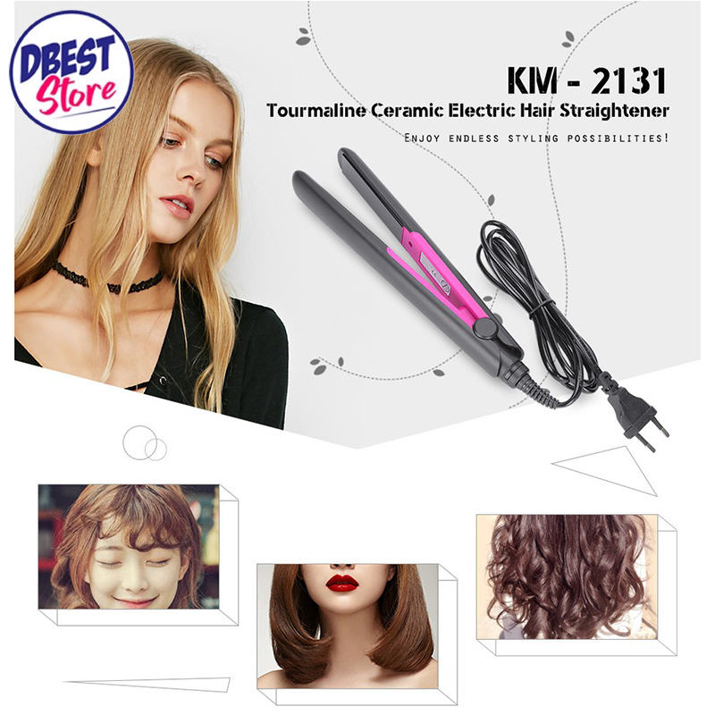 Jual Catok Rambut Kemei KM-2131 Fast Heating Up Catok Rambut Lurus Dan Curly | Shopee Indonesia