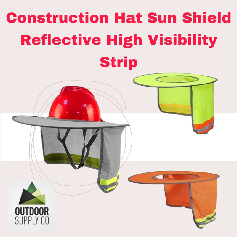 Jual Construction Helmet Highly Reflective Safety Strip Sun Shade Helm ...