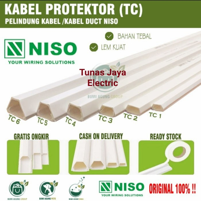 Jual KABEL PROTEKTOR TC6 NISO Kabel Duct TC 6 Pelindung Kabel PANJANG 1M | Shopee Indonesia