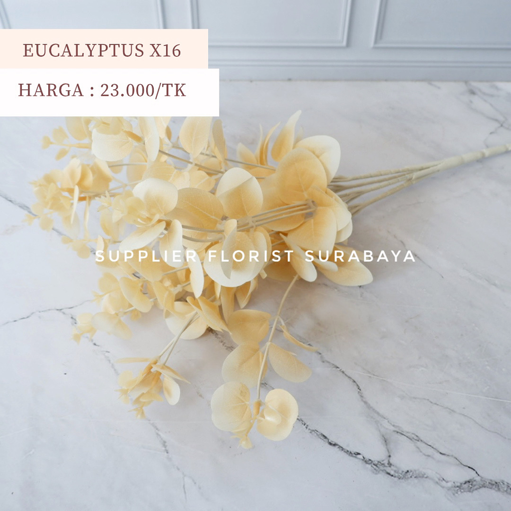 Jual [16 CABANG] EUCALYPTUS DAUN ARTIFICIAL LEAF BUNGA PALSU DEKORASI ...