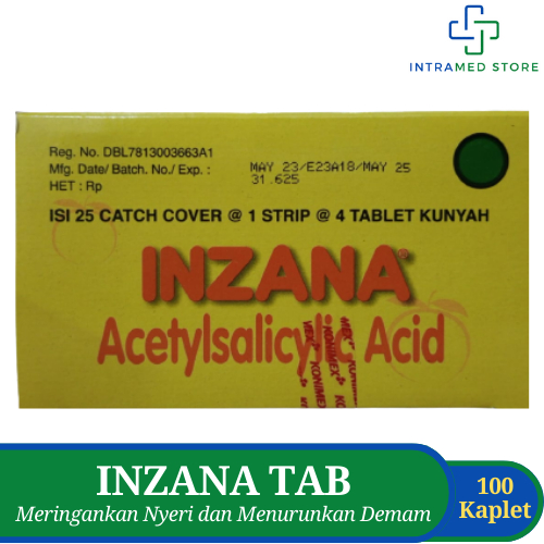 Jual Inzana Tablet Kunyah Anak Per Box isi 100 Tablet | Penurun Demam ...
