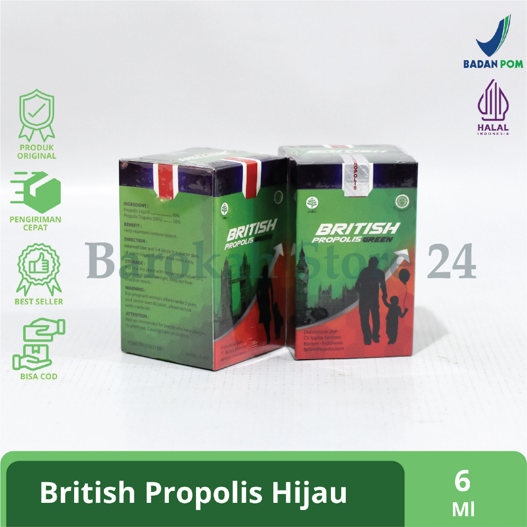Jual Propolis Hijau British Propolis Green 6ml Kids Herbal British ...