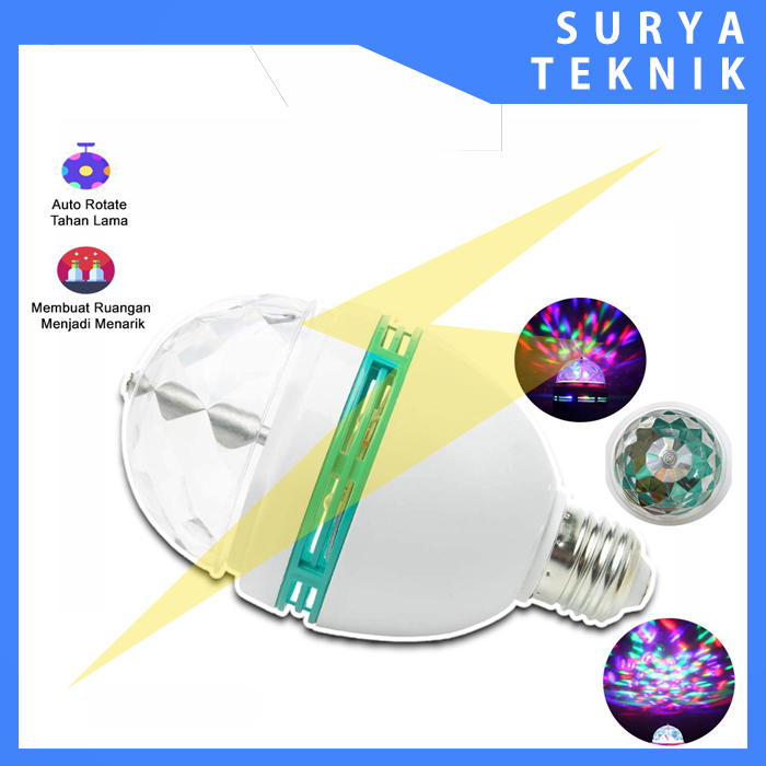 Jual Lampu DISCO LED Fitting Putar otomatis disko warna-warni RGB ...