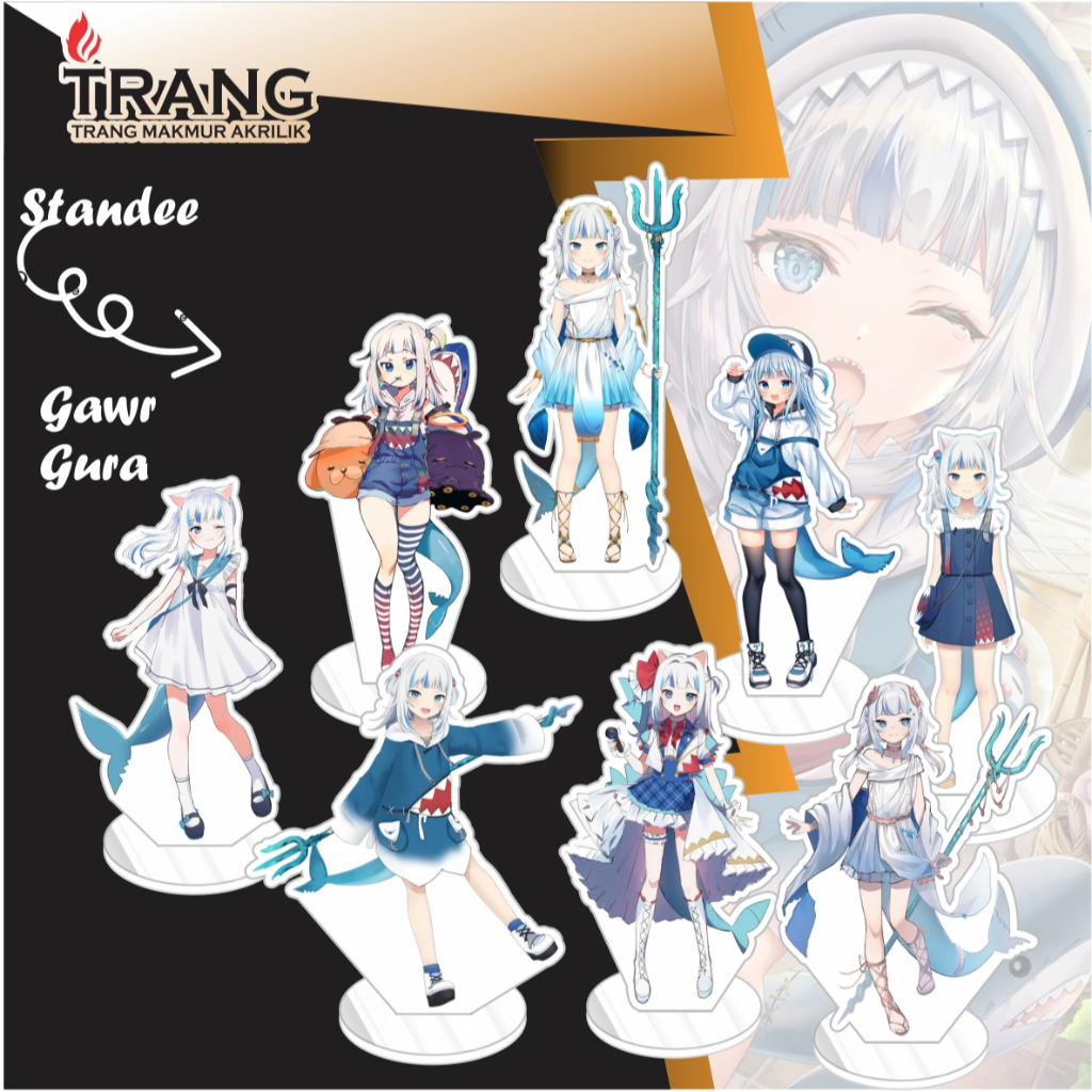Jual Standee Figure Akrilik Gawr Gura Hololive / Standing Action figure ...