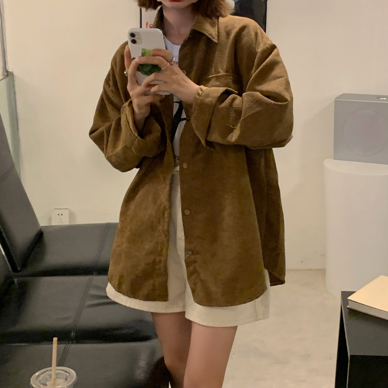 Jual The Monseur Gallery Blouse Corduroy Wanita Kemeja Korduroi Korean ...