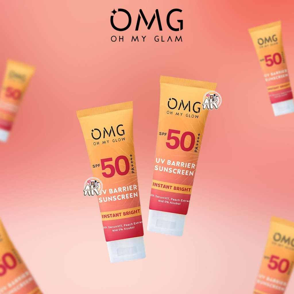 Jual OMG ( OH MY GLAM ) UV BARRIER SUNSCREEN SPF 50 PA++++ 25ML ...