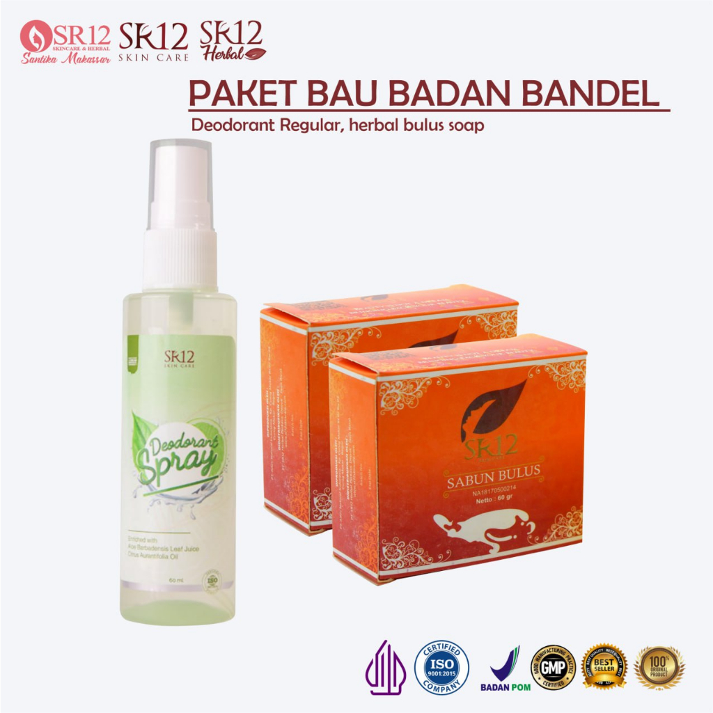 Jual SR12 MAKASSAR PAKET PENGHILANG BAU BADAN (DEODORANT SPRAY, SABUN ...