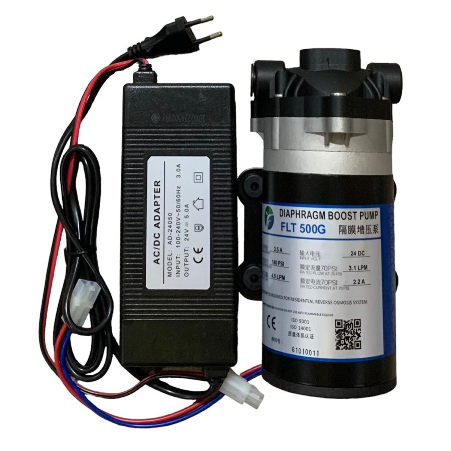 Jual Pompa RO 500Gpd 24Vdc with adaptor 5A RO pump 500 gpd FLT 500GPD ...
