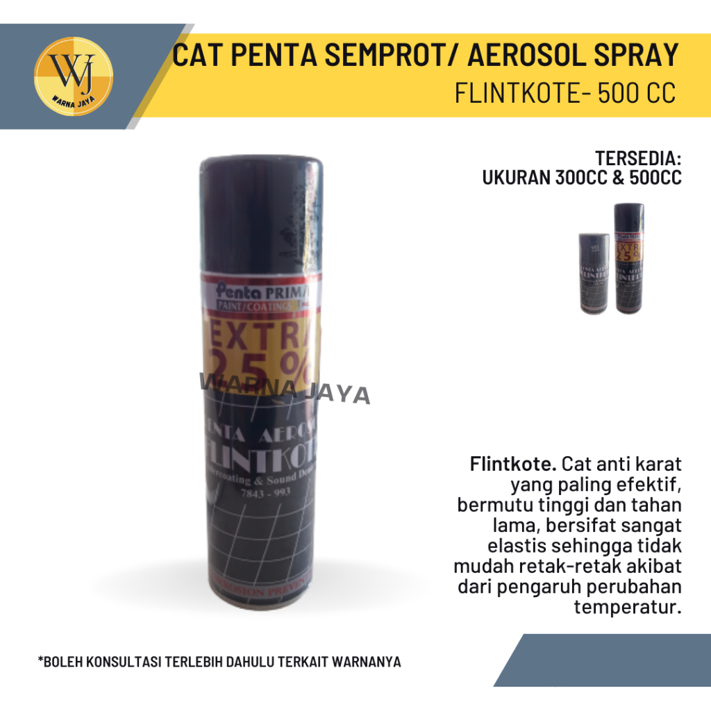 Jual Cat Semprot Penta Flintkote 500 ML / Flinkote / Plingkut Anti ...