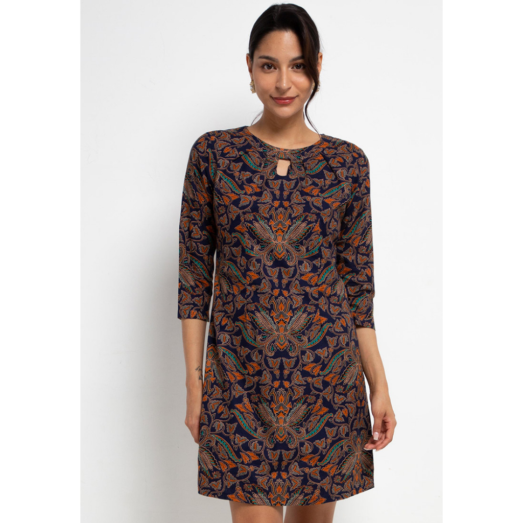 Jual Adikusuma Sackdress Batik Wanita Motif Pisan Bali | Shopee Indonesia