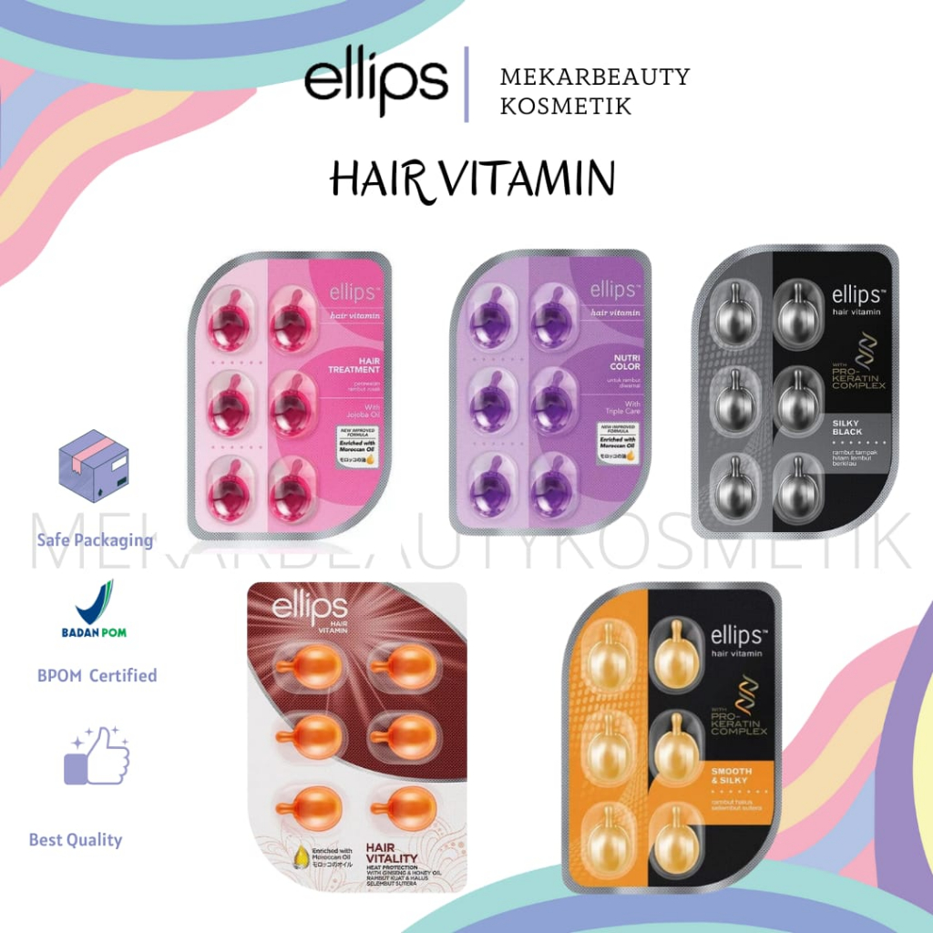 Jual ELLIPS Hair Vitamin Sachet isi 6 capsule | Shopee Indonesia