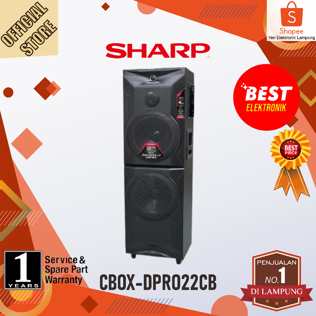 Jual Speaker SHARP CBOX DPRO20CB Aktif 12 inc 3-way speaker Bluetooth 5 ...