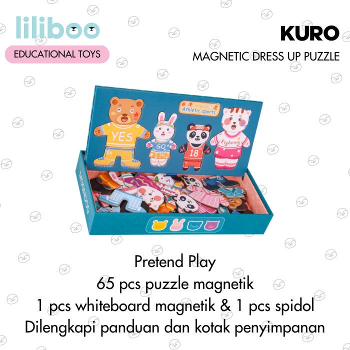Jual LILIBOO KURO Mainan Edukasi Anak Montessori Mix n Match Magnetic ...