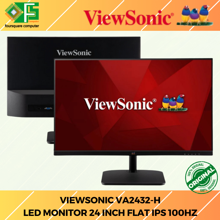 Jual LED Monitor 24 Inch Viewsonic VA2432-h Frameless IPS Flat 100Hz ...