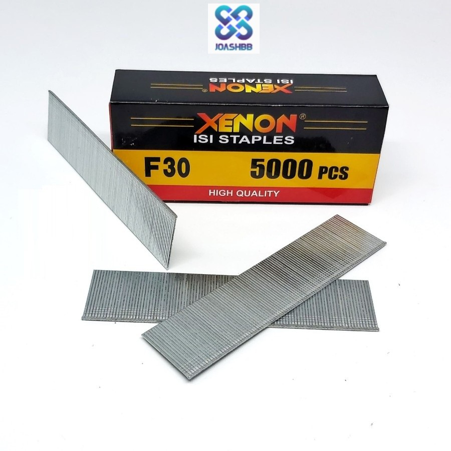 Jual ISI STAPLES F30 isi 5000bh MESIN PAKU TEMBAK REFILL AIR NAILER ...