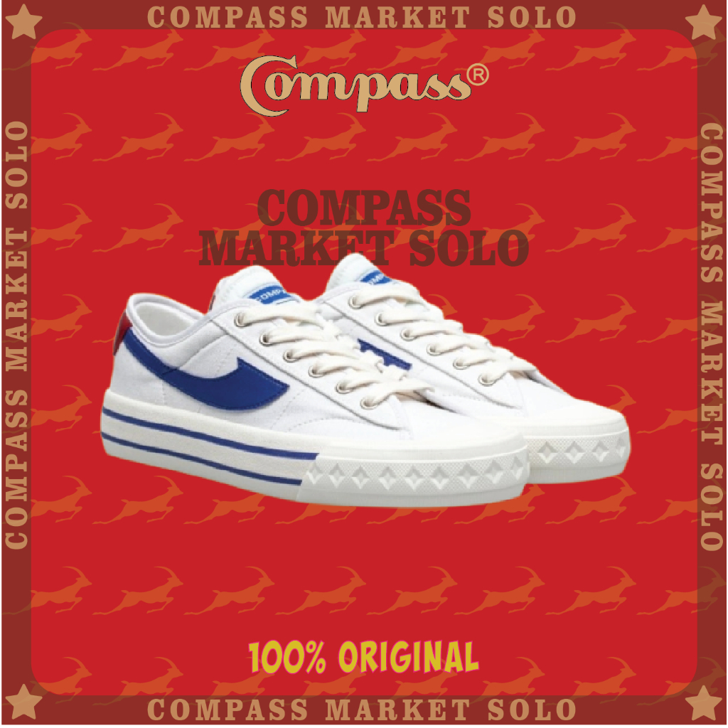 Jual [ORIGINAL] Sepatu Compass Retrograde Low White Blue 35 - 44 ...
