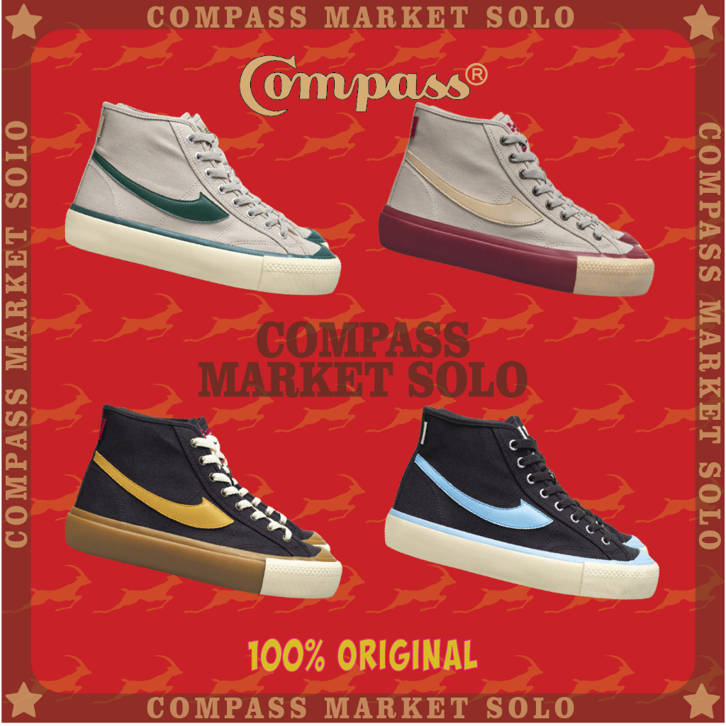 Jual [ORIGINAL] Sepatu Compass Gazelle High Wafer Green || Wafer Maroon ...