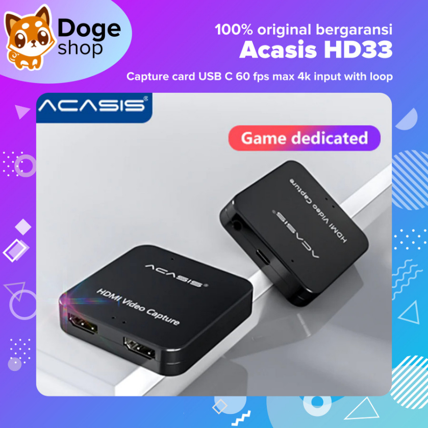 Jual Acasis HD33 HDMI Video Capture Card Type C loop USB | Shopee Indonesia