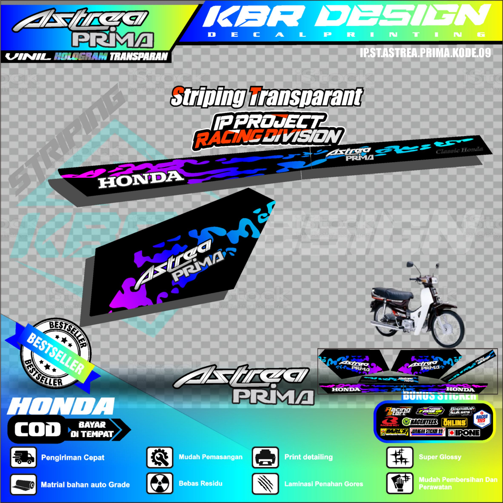 Jual ASTREA PRIMA (COD) STIKER STRIPING HONDA ASTREA PRIMA STIKER LIST ...