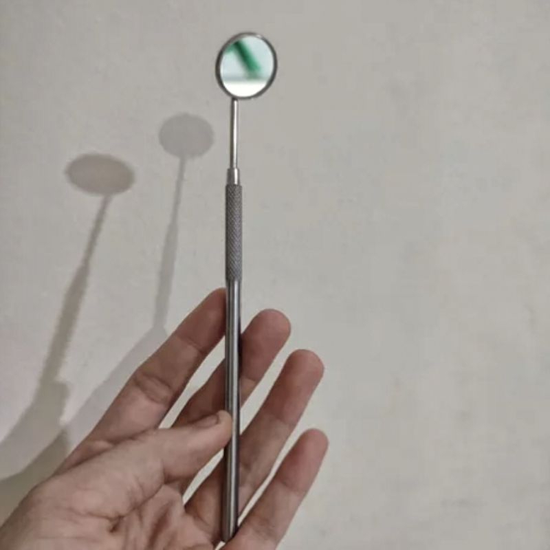 Jual Mouth Mirror No 3 / 4 + Handle / Kaca Mulut / Kaca Pemeriksaan ...