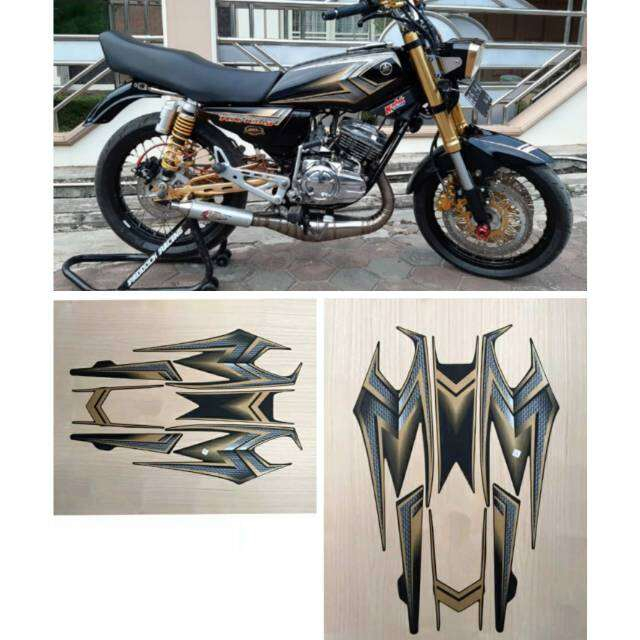 Jual stiker striping standar Yamaha RX King 2004 SE Gold full body ...