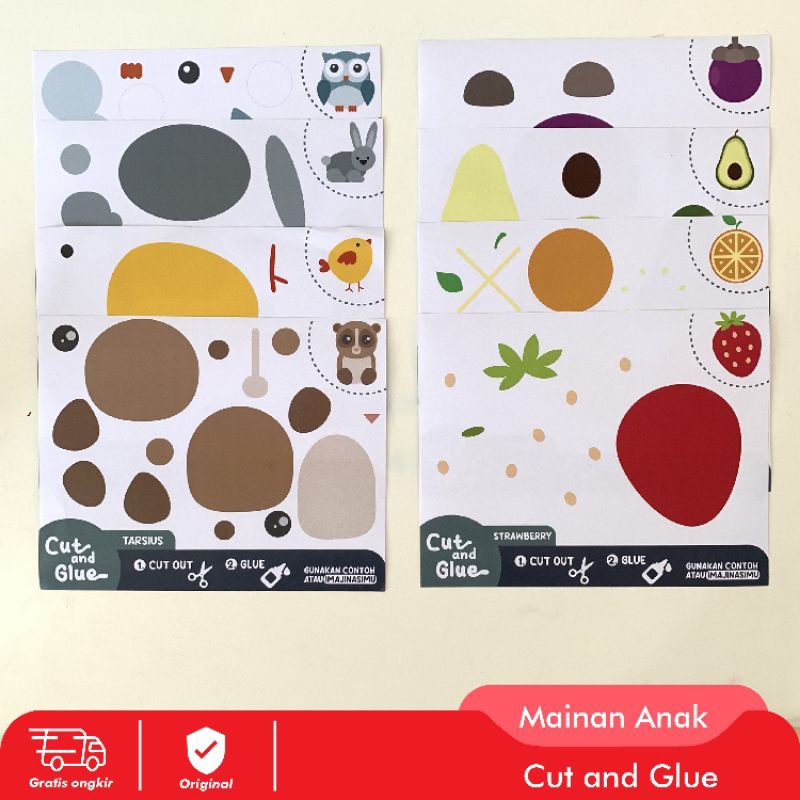 Jual Aktivitas Memotong dan Menempel/ Paper Cut and Glue (teman.kana ...