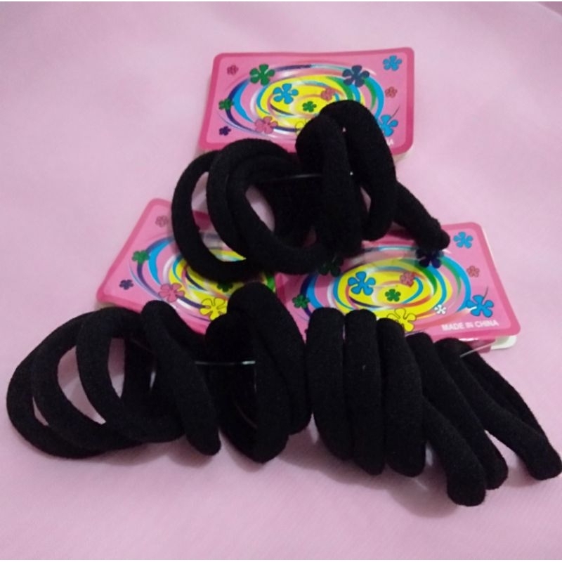 Jual KARET IKAT RAMBUT DONAT HITAM POLOS KOREA(6pcs) | Shopee Indonesia