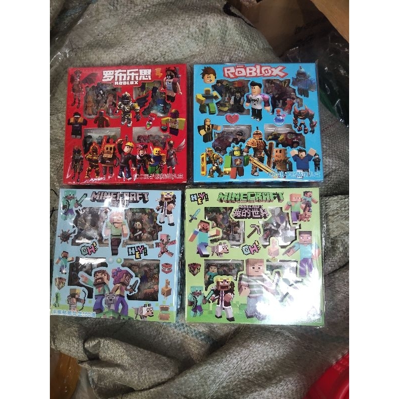 Jual stiker minecraft & Roblox 1 box isi 100 pcs. | Shopee Indonesia