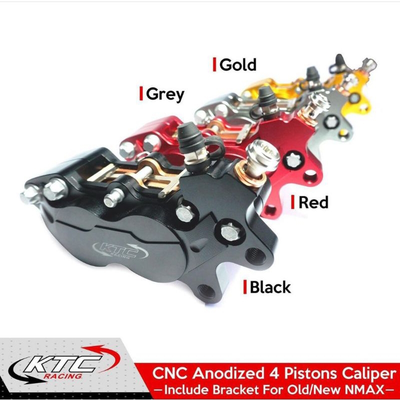 Jual Kaliper ktc Racing 4 piston + Breket CRM full cnc Yamaha Nmax old - Nmax New Ktc original ...