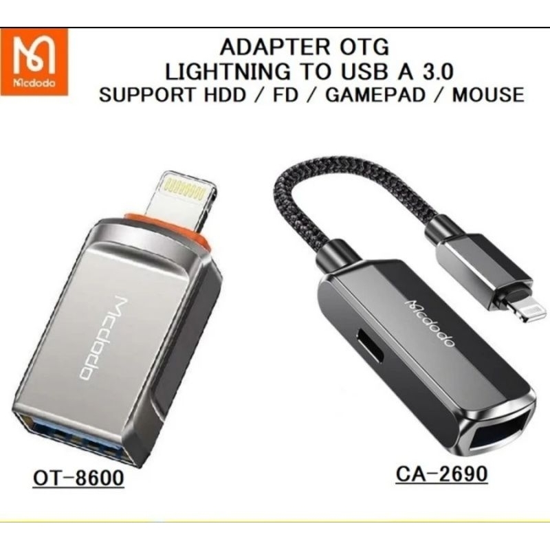Jual MCDODO OT-8600 Otg Flashdisk for IPhone - Adapter Lightning to Usb ...