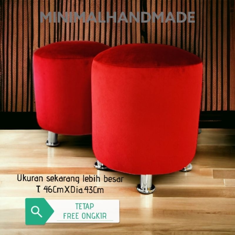 Jual stool puff, sofa bulat kain bludru | Shopee Indonesia