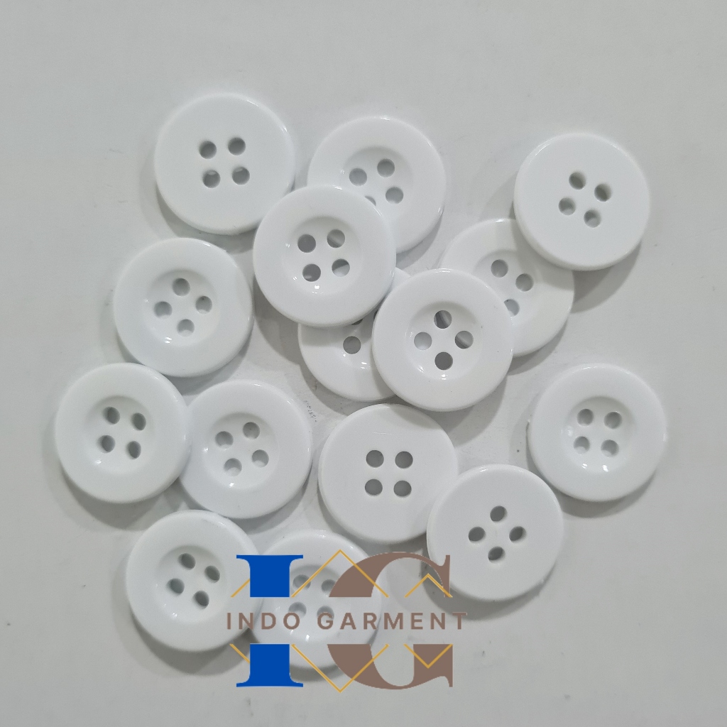 Jual [144pcs] Kancing Baju Hitam Putih Lubang 4 Ukuran 28L (18mm ...