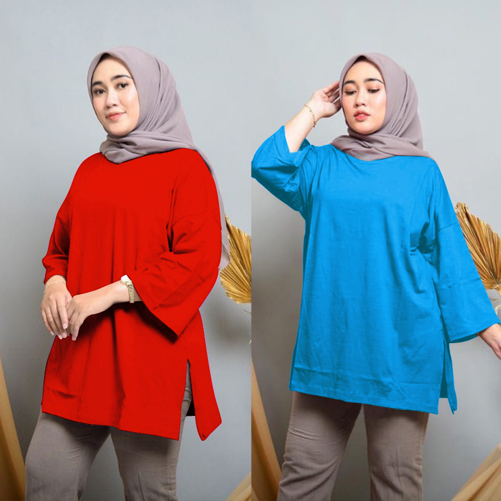 Jual Baju Atasan Wanita Oversize Blouse Atasan Wanita Polos Jumbo Baby ...