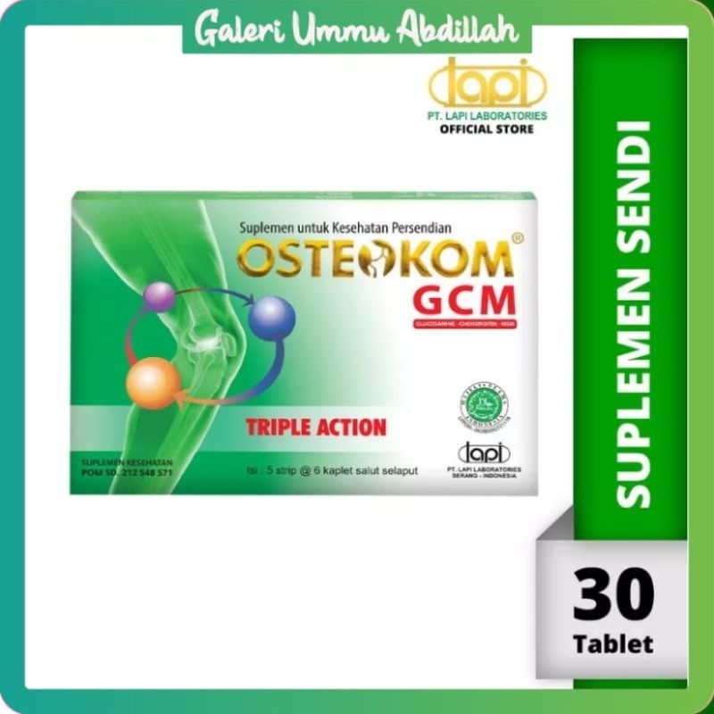 Jual Osteokom GCM Tablet Per Box Isi 30 Kaplet Suplemen Sendi Osteokom ...