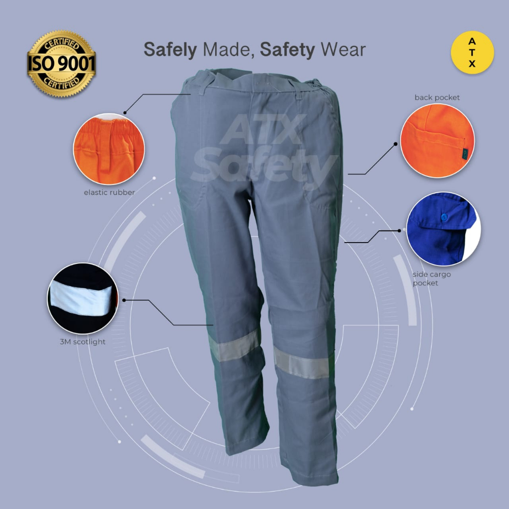 Jual Wearpack Safety Kerja Hanya Celana Kombinasi Merk ATX | Shopee ...