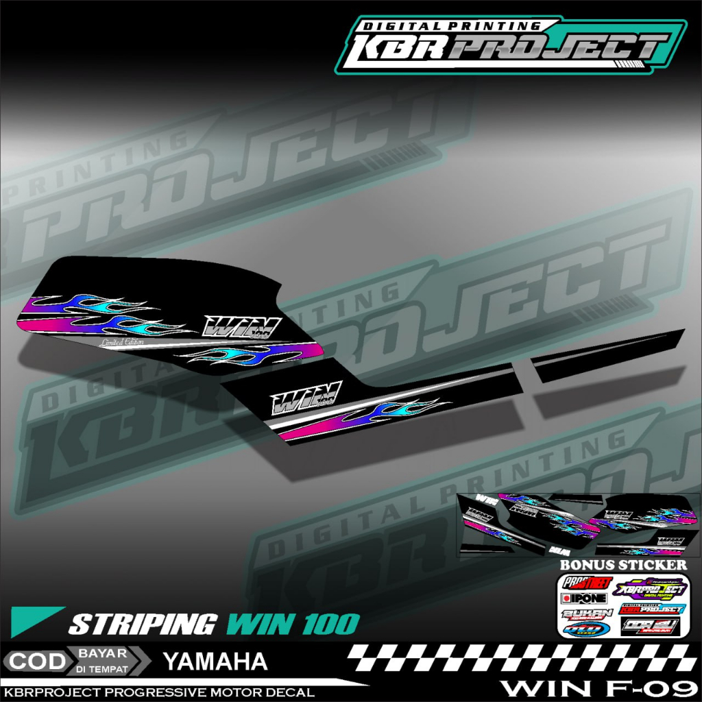 Jual WIN 100 STIKER STRIPING PREMIUM MOTOR KEREN LIS VARIASI WIN 100 ...