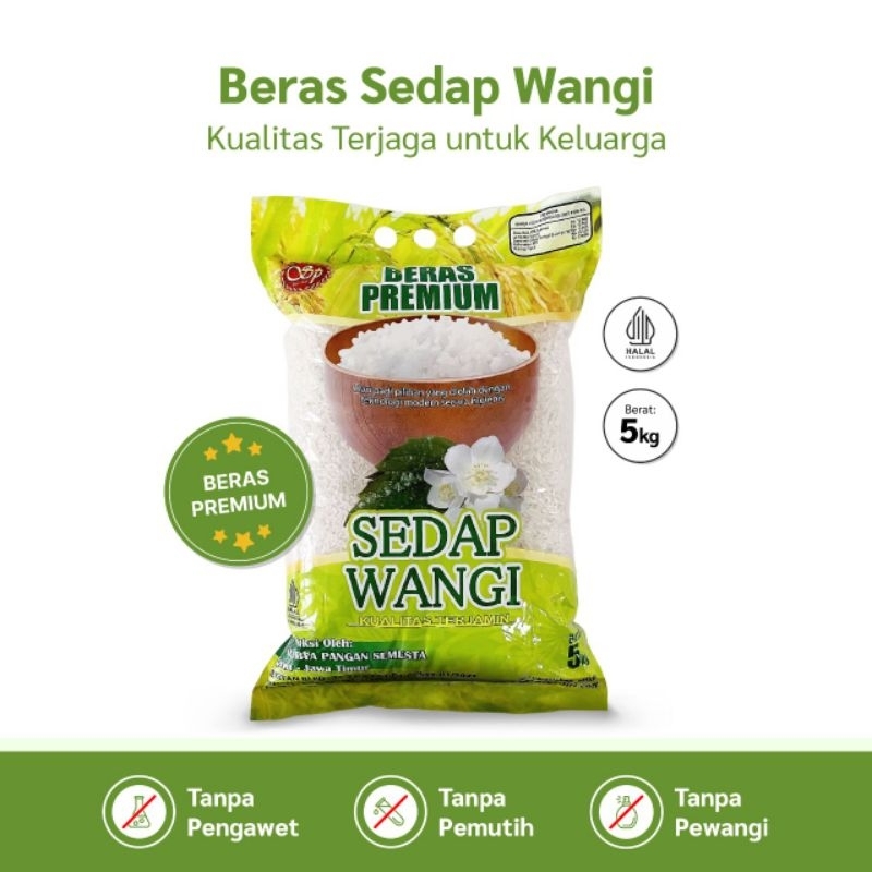 Jual Beras Premium Sedap wangi 5Kg | Shopee Indonesia