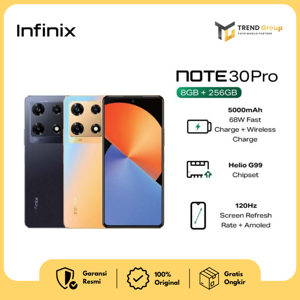 Jual Infinix Note 30 PRO 8GB/256GB - FHD+ 120Hz | 108 MP Camera ...