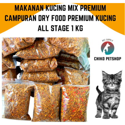 Jual Makanan Kucing Adult Mix PREMIUM DRY FOOD Campuran Sehat - All ...