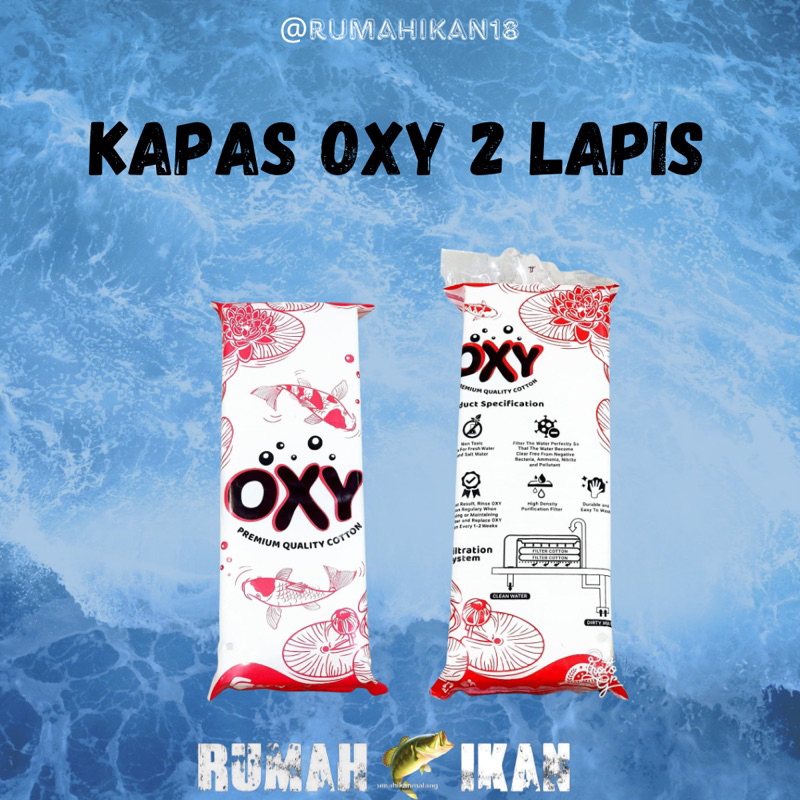 Jual Kapas putih Oxy 2 lapis busa putih media filter aquarium | Shopee ...