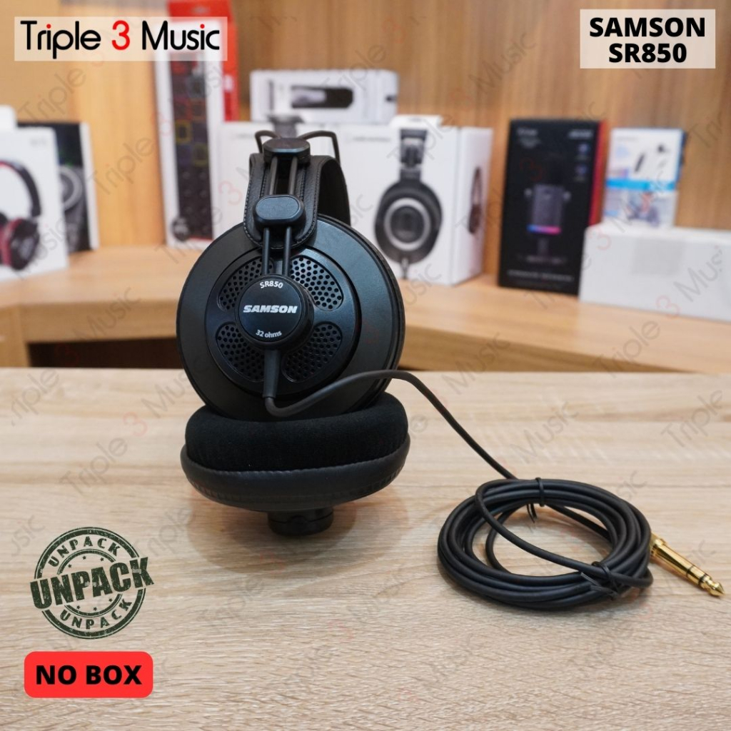 Jual Samson SR850 Semi open Headphone studio Flat NO BOX UNPACKING ...
