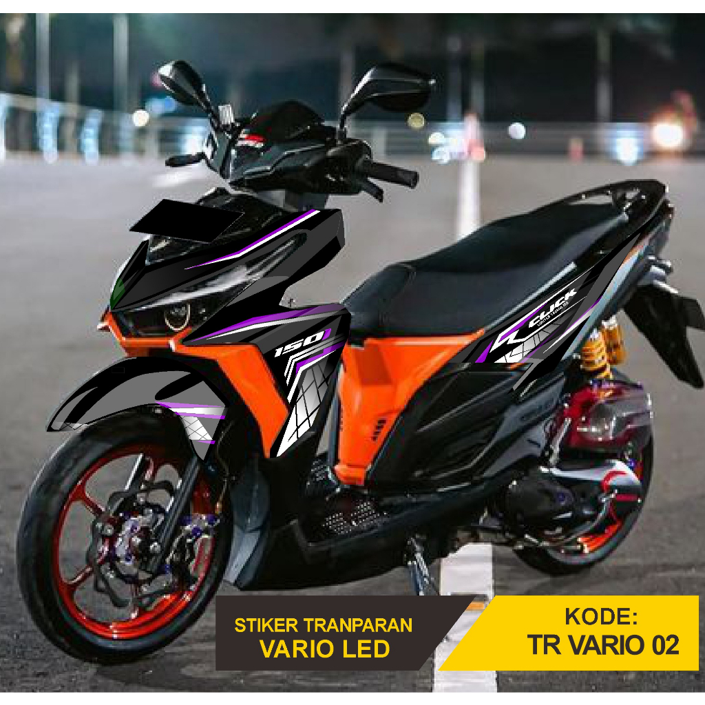 Jual STRIPING STICKER VARIO LED OLD 125 150 CLICK LIST TRANSPARAN | Shopee Indonesia