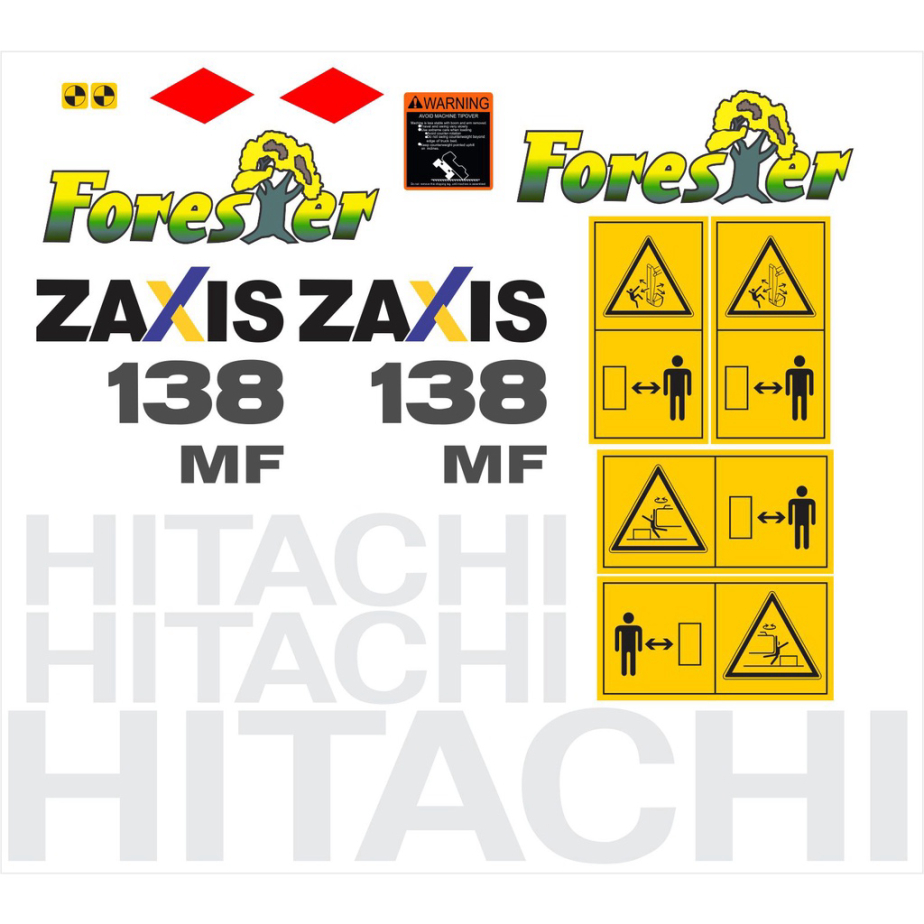 Jual STICKER ALAT BERAT STIKER EXCAVATOR HITACHI ZAXIS 138MF 5G BAHAN ...