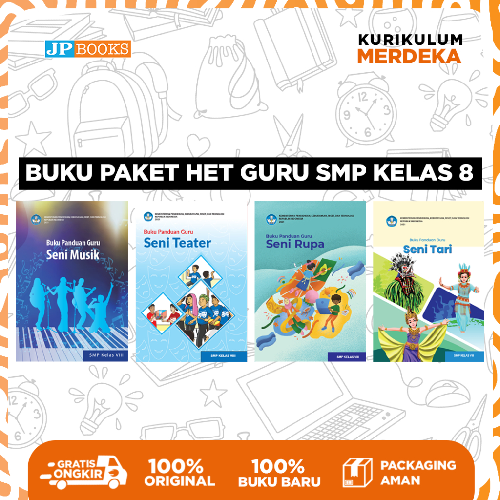 Jual JP Books – (KURIKULUM TERBARU) Buku Guru / Buku Teks Utama HET Kurmer Sekolah Seni SMP ...