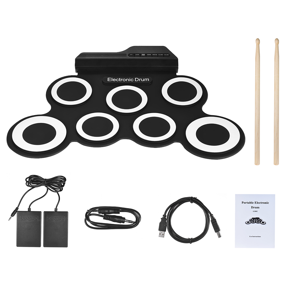 Jual Rixton Drum Elektronik Portabel Digital USB 7 Bantalan Roll up ...