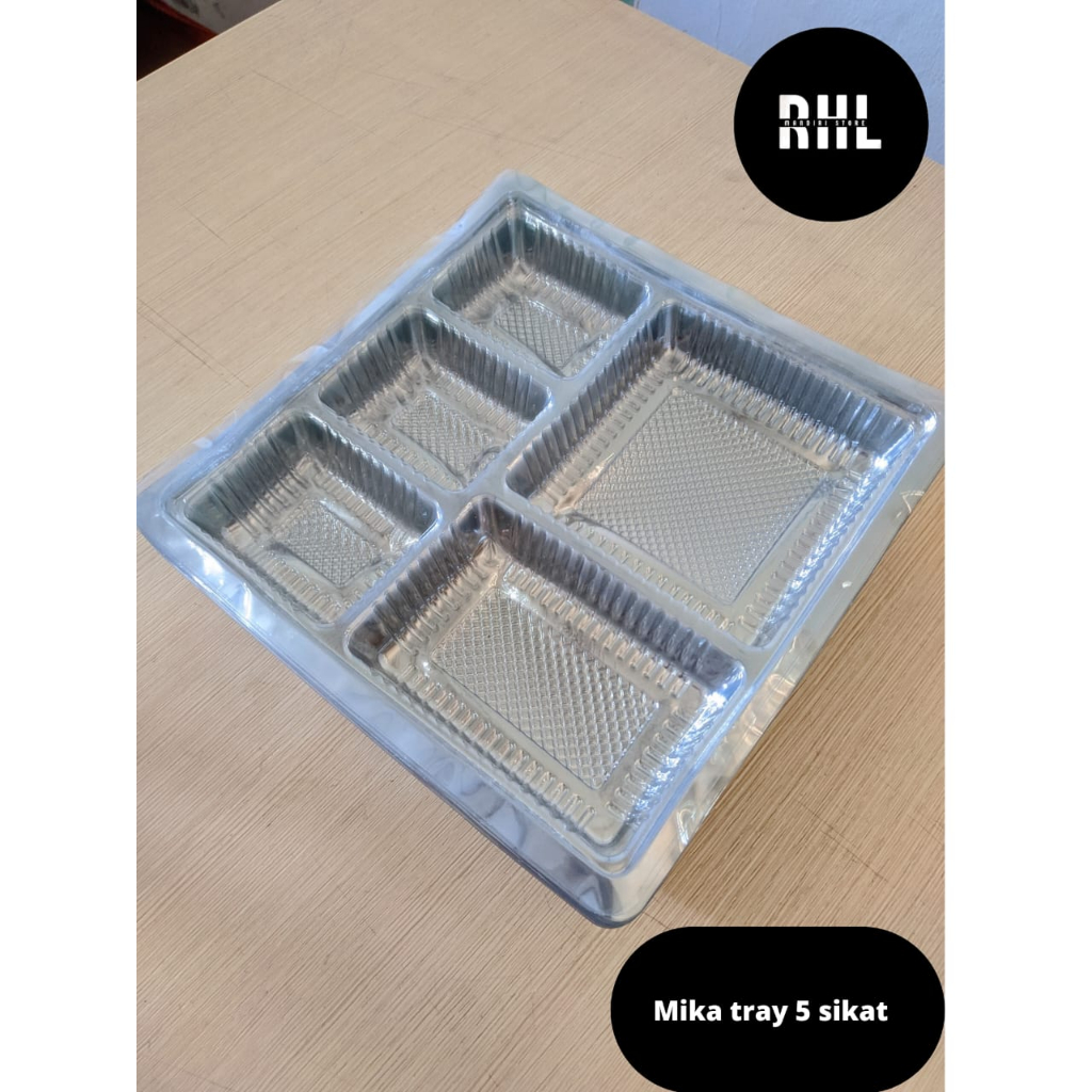 Jual mika tray 4 dan 5 sekat ukuran 18 , 20 cm | Shopee Indonesia