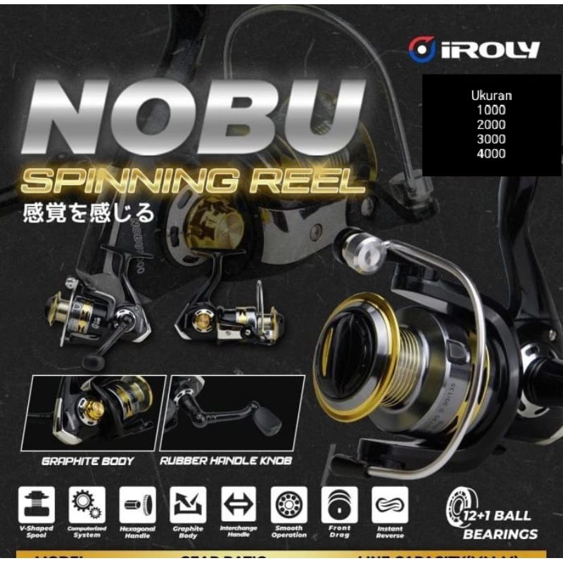 Jual REEL SPINNING IROLY NOBU | Shopee Indonesia