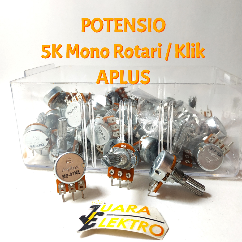 Jual Potensio 5K Mono Rotari / Klik Aplus | Potensiometer Mono 5K Aplus ...