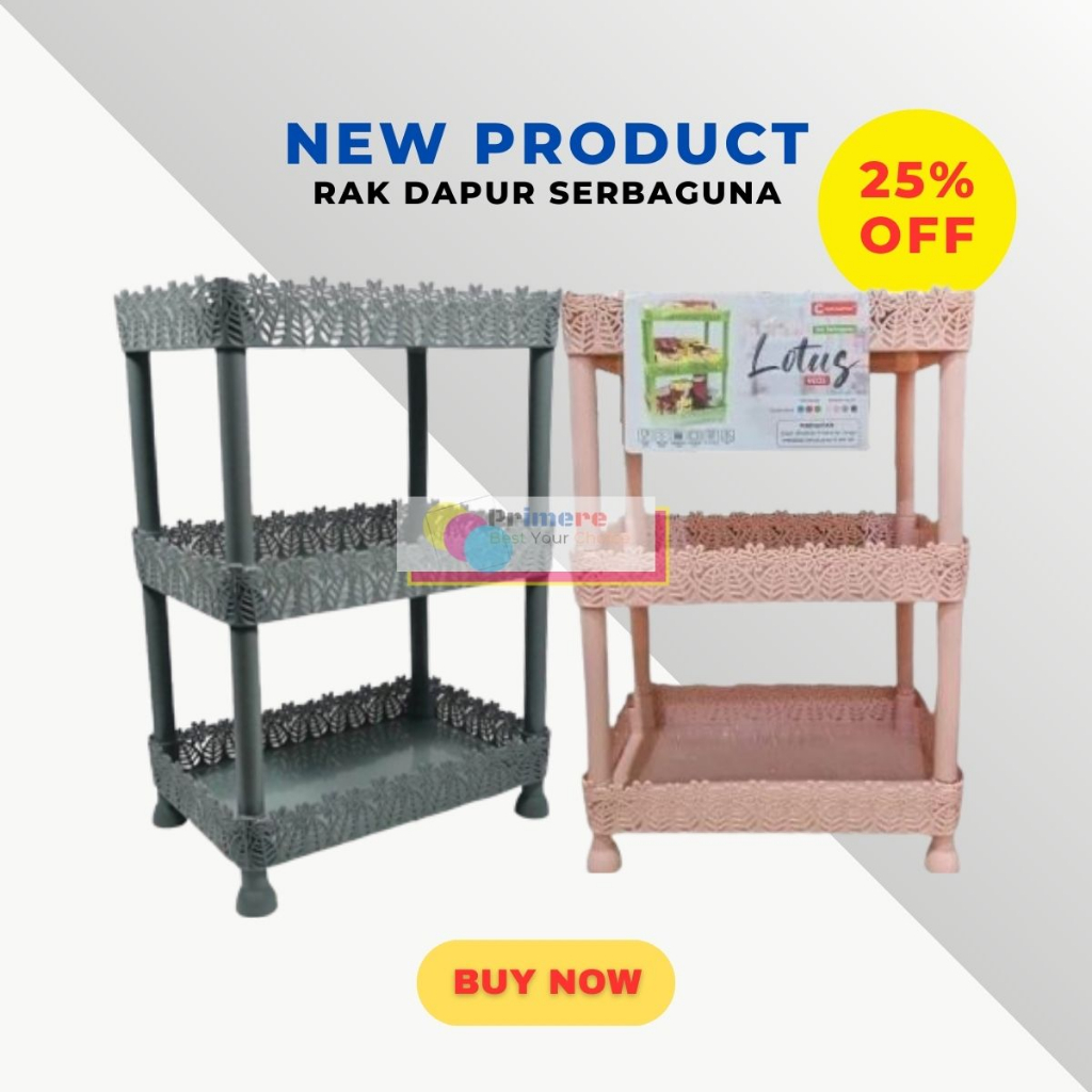 Jual Rak Dapur Serbaguna Plastik 3 Susun Multifungsi / Rak Bumbu ...