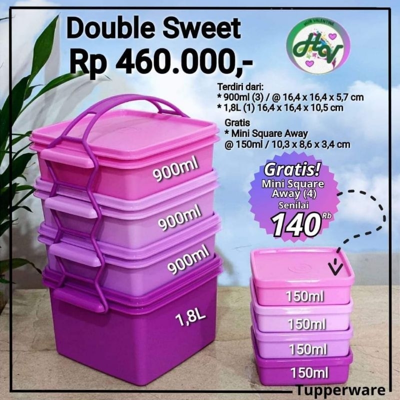 Jual double sweet free tupperware | Shopee Indonesia